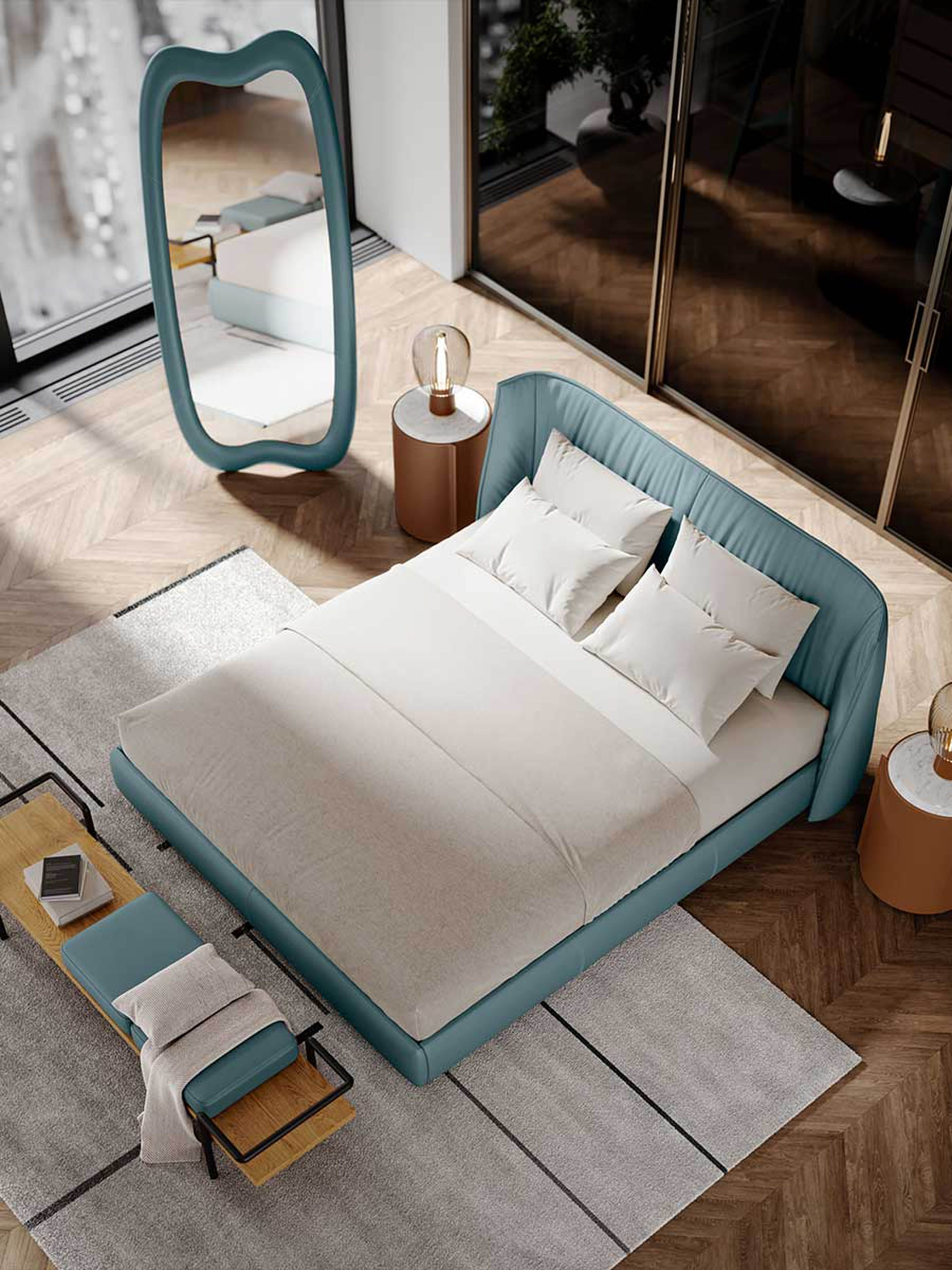 Archibald Italian Luxury Bed by Jean-Marie Massaud