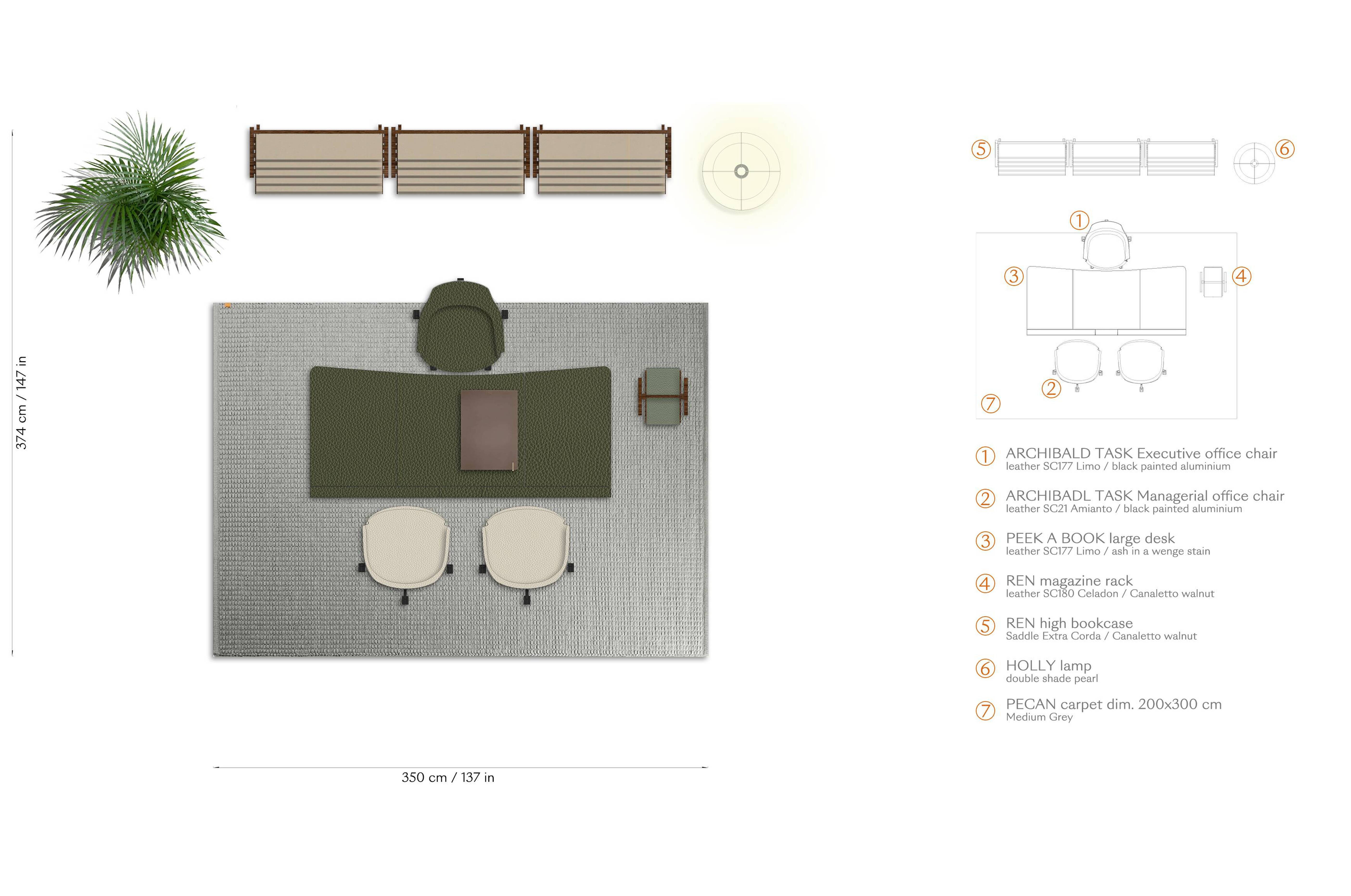 Archibald Task: Italian Luxury Office Chair by Jean-Marie Massaud