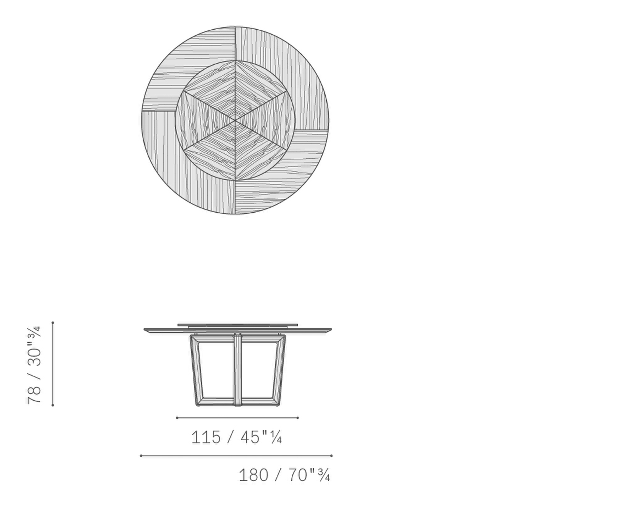 Bolero | Round table with Lazy Susan - Roberto Lazzeroni