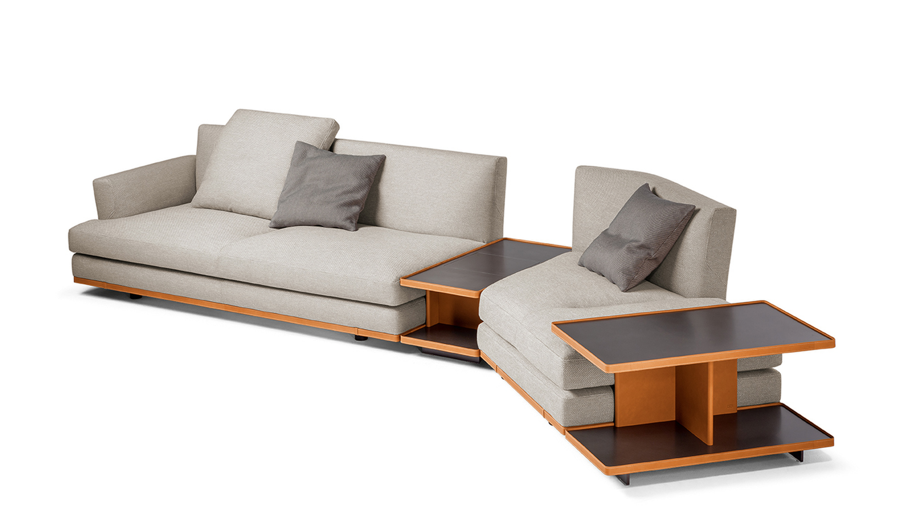 Italian leather modern sofa - Poltrona Frau