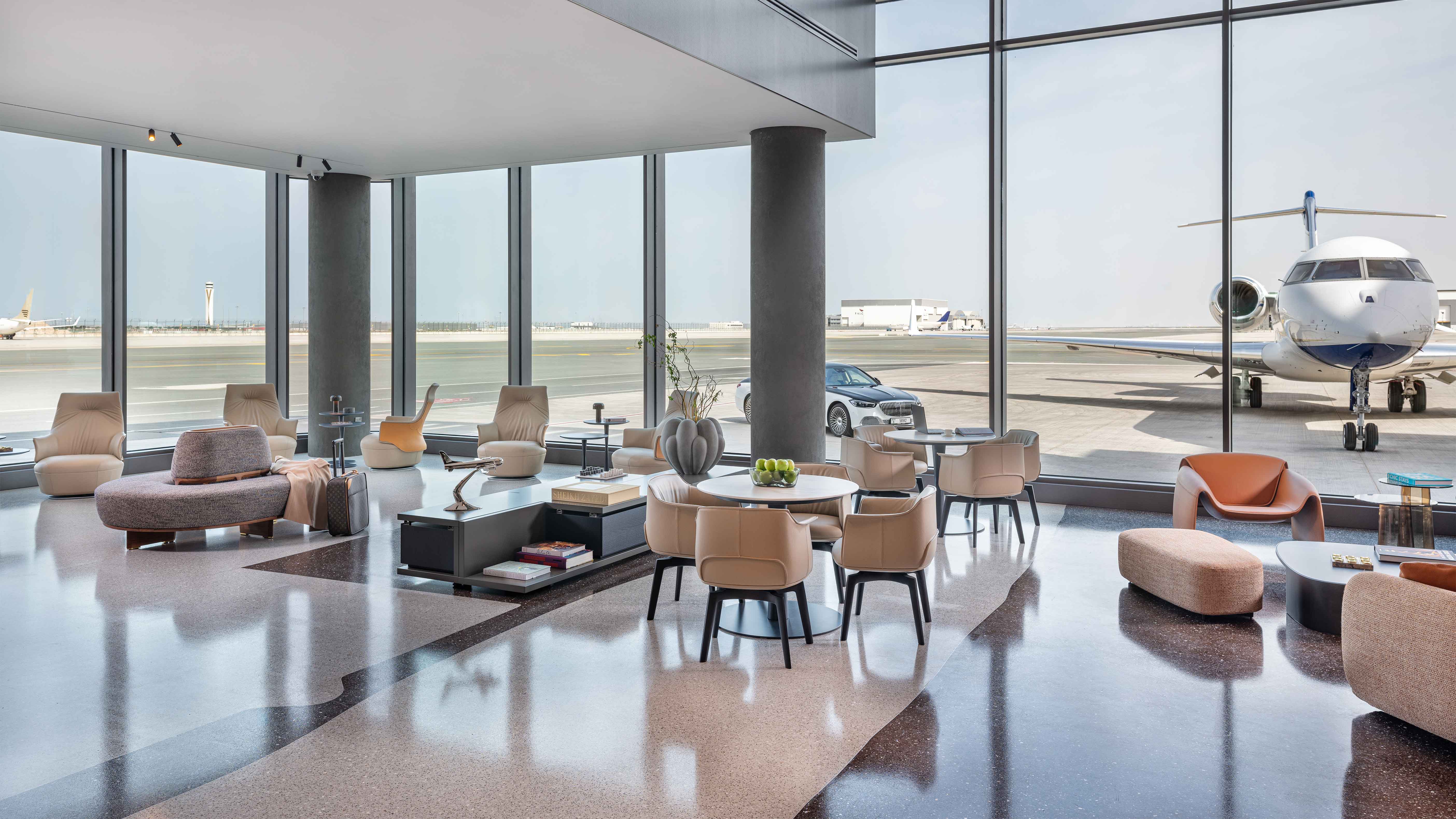 ExecuJet DWC VIP Terminal | Poltrona Frau Luxury Furnishings Dubai