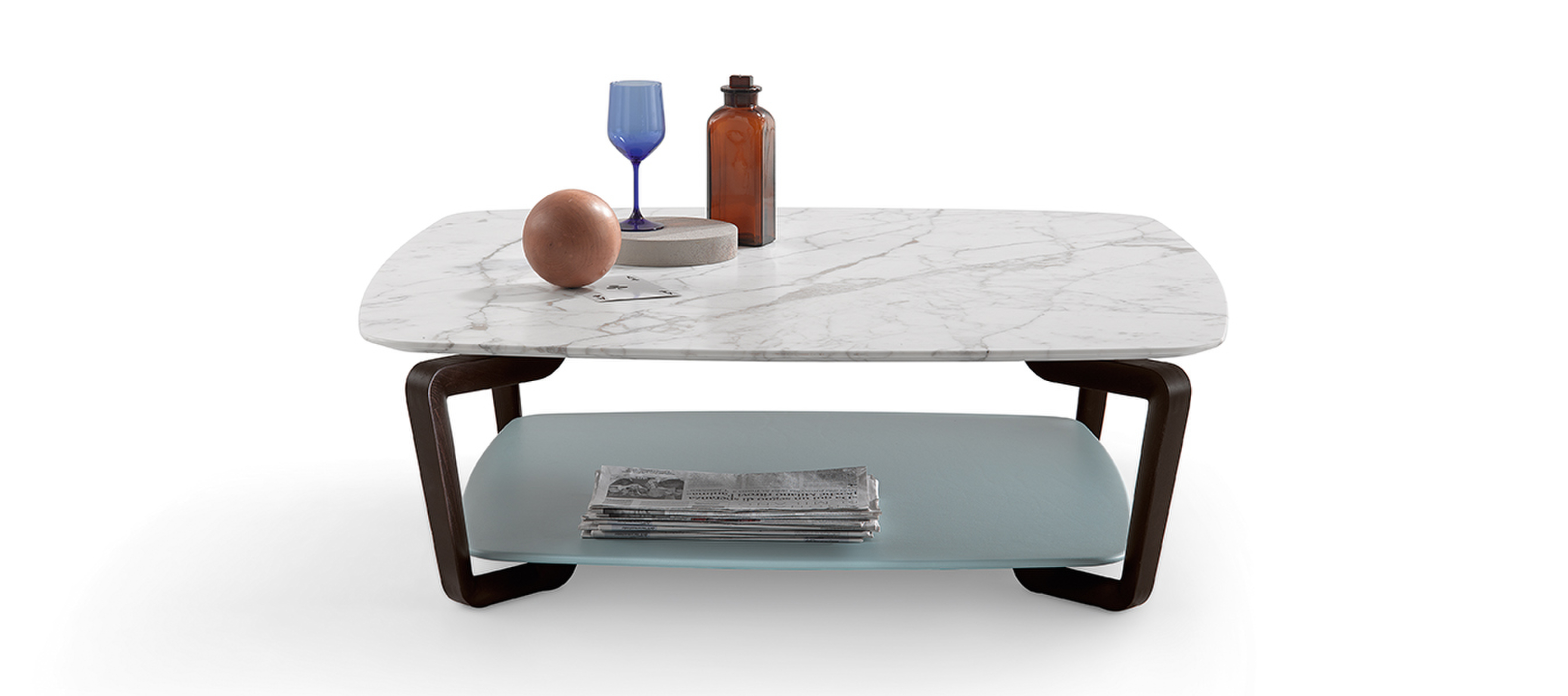 Fiorile | Small table with dual shelf - Roberto Lazzeroni