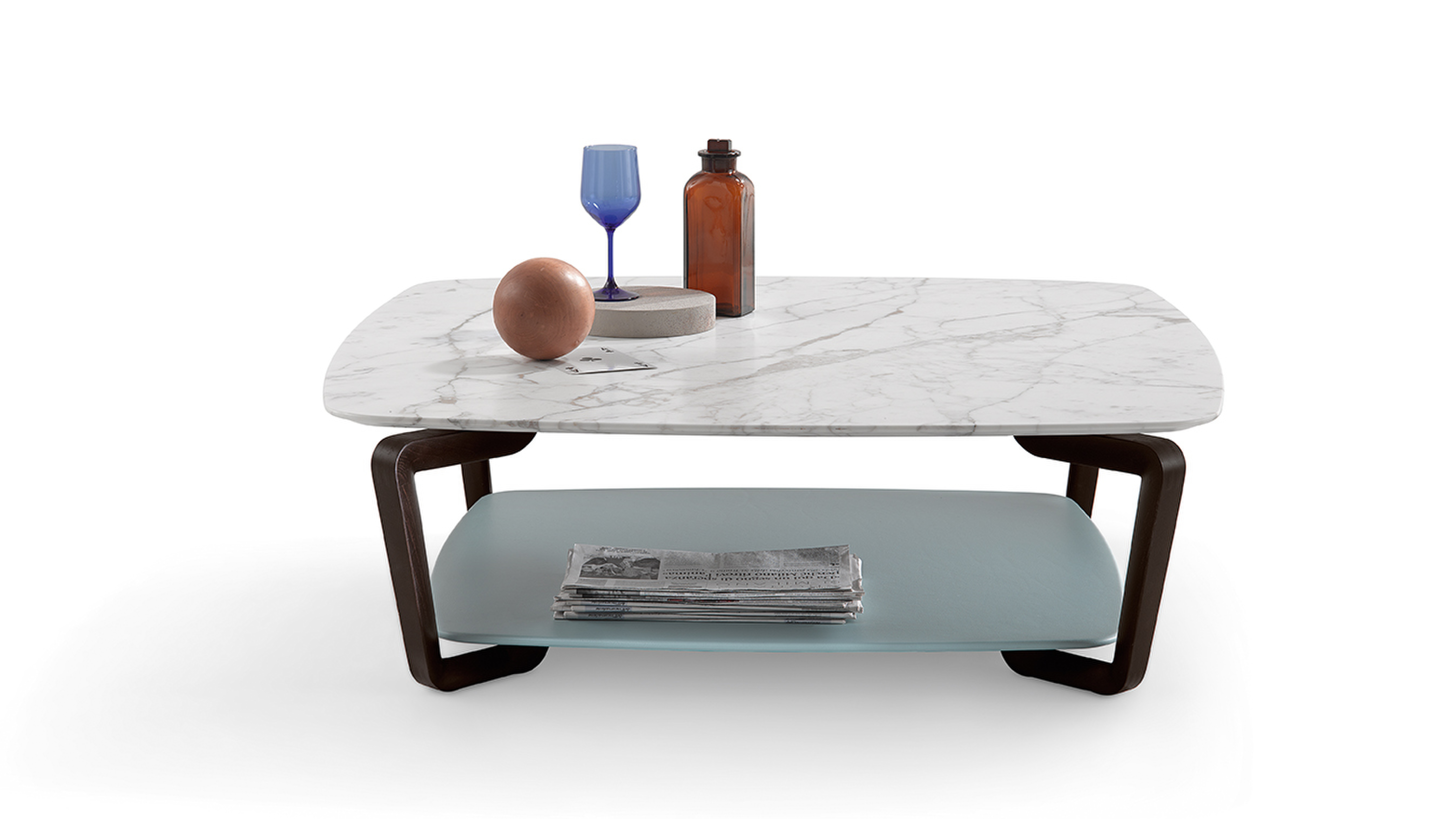 Fiorile | Small table with dual shelf - Roberto Lazzeroni