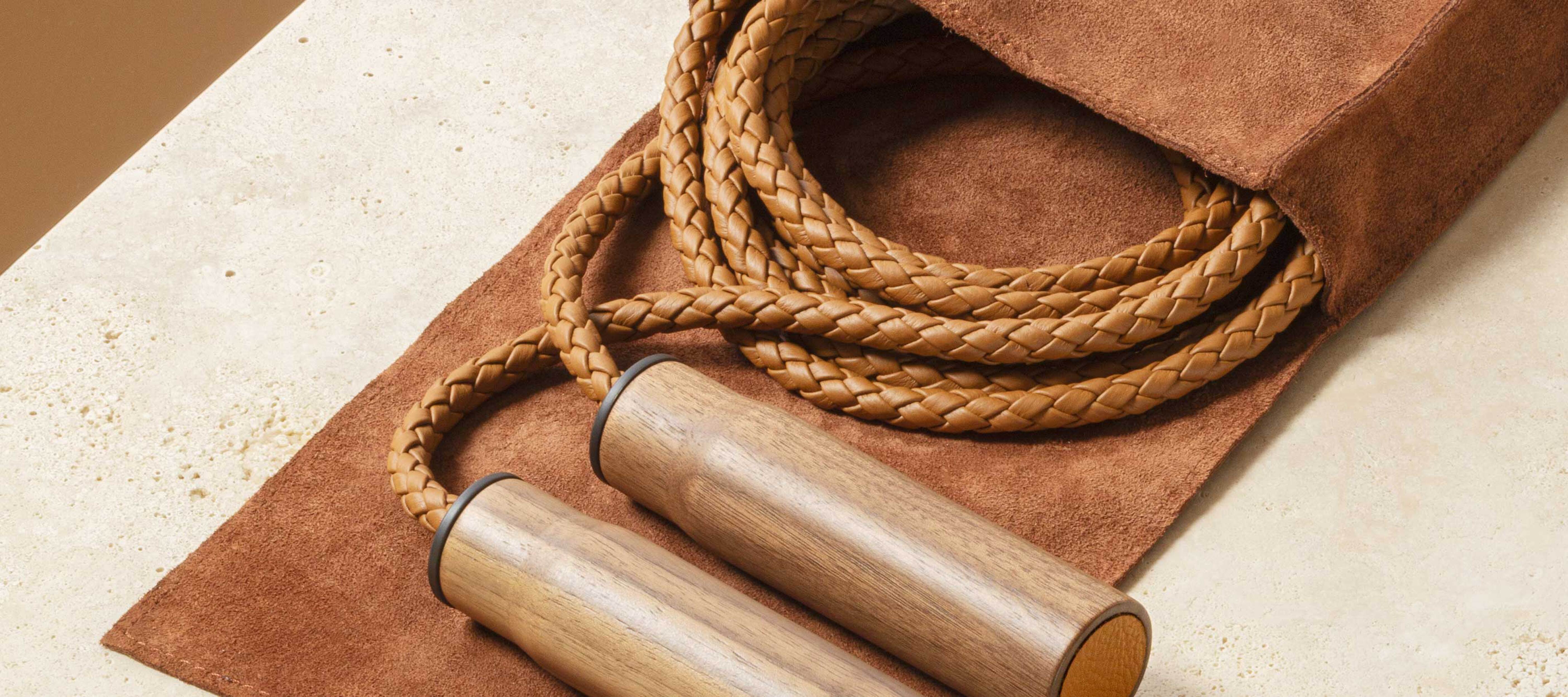 Leather jump rope | Fitness collection