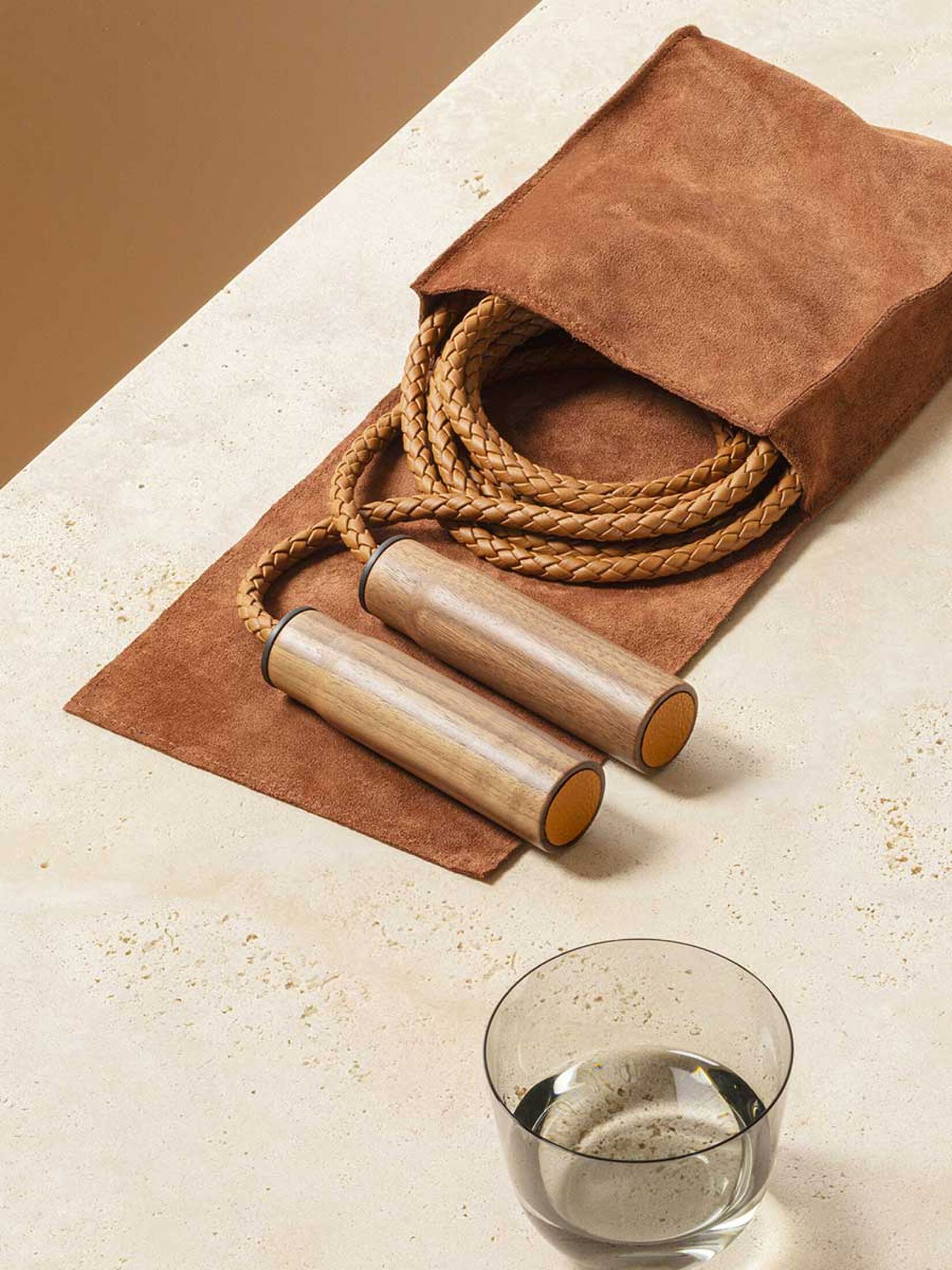 Leather jump rope | Fitness collection