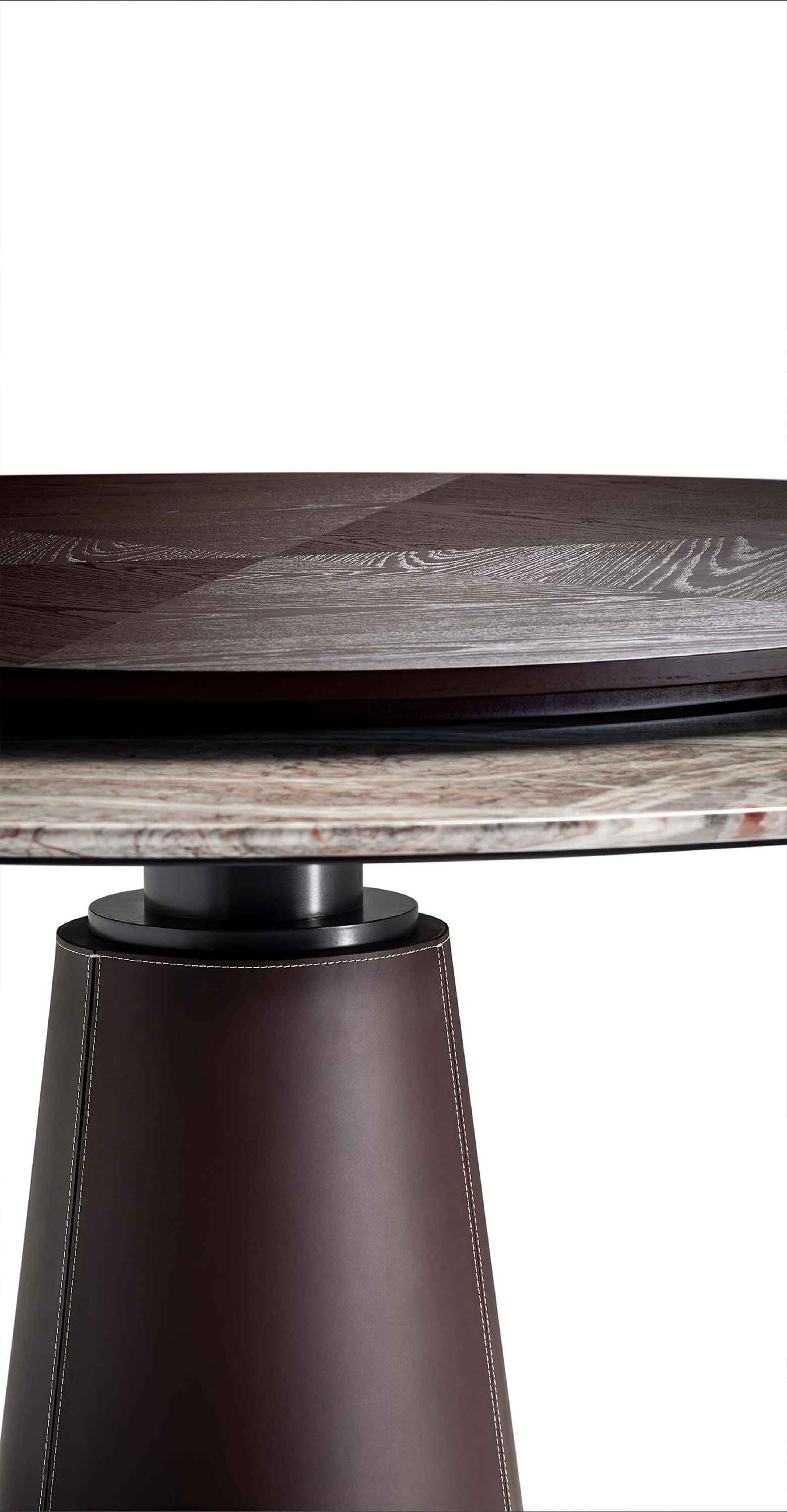 Mesa Due | Table with Lazy Susan - Lella and Massimo Vignelli