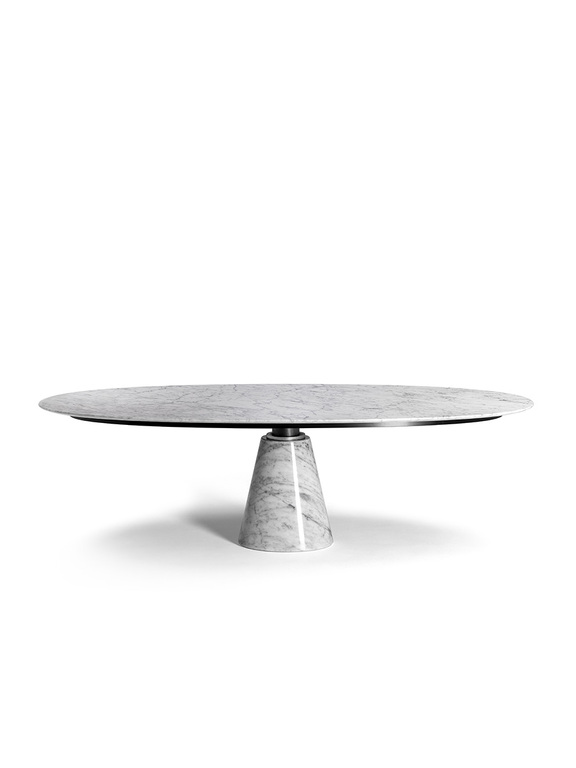 Mesa Ellipse Marble Table by Lella & Massimo Vignelli