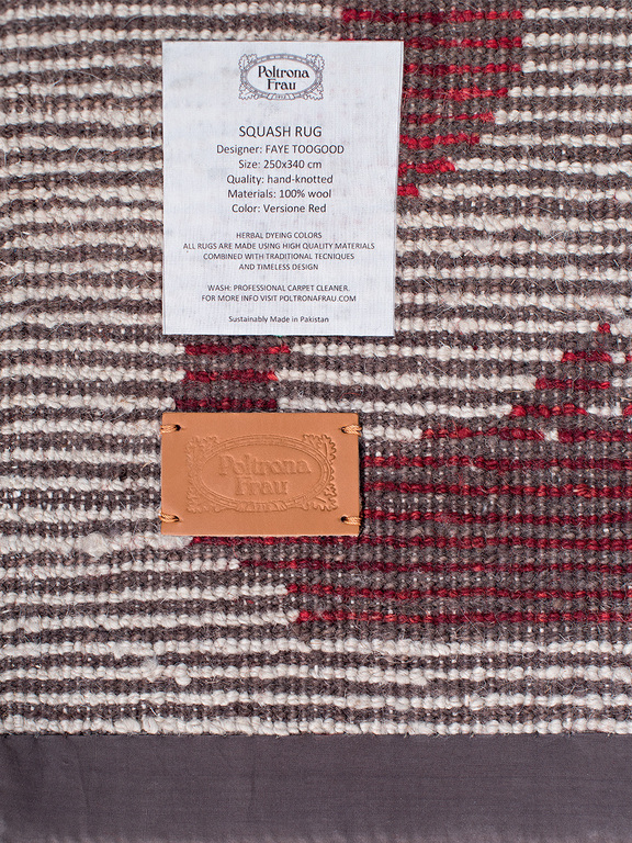 Squash, Rug handmade, checkerboard motif - Faye Toogood